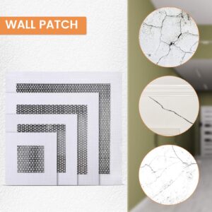 Ripeng 12 Pieces Aluminum Drywall Hole Patch 2/4/6/8 Inch Metallic Drywall Patch Self Adhesive Mesh Wall Repair Patch Kit Drywall Screens for Ceiling Plaster Wall Repair Tools(2 inch, 4 inch)