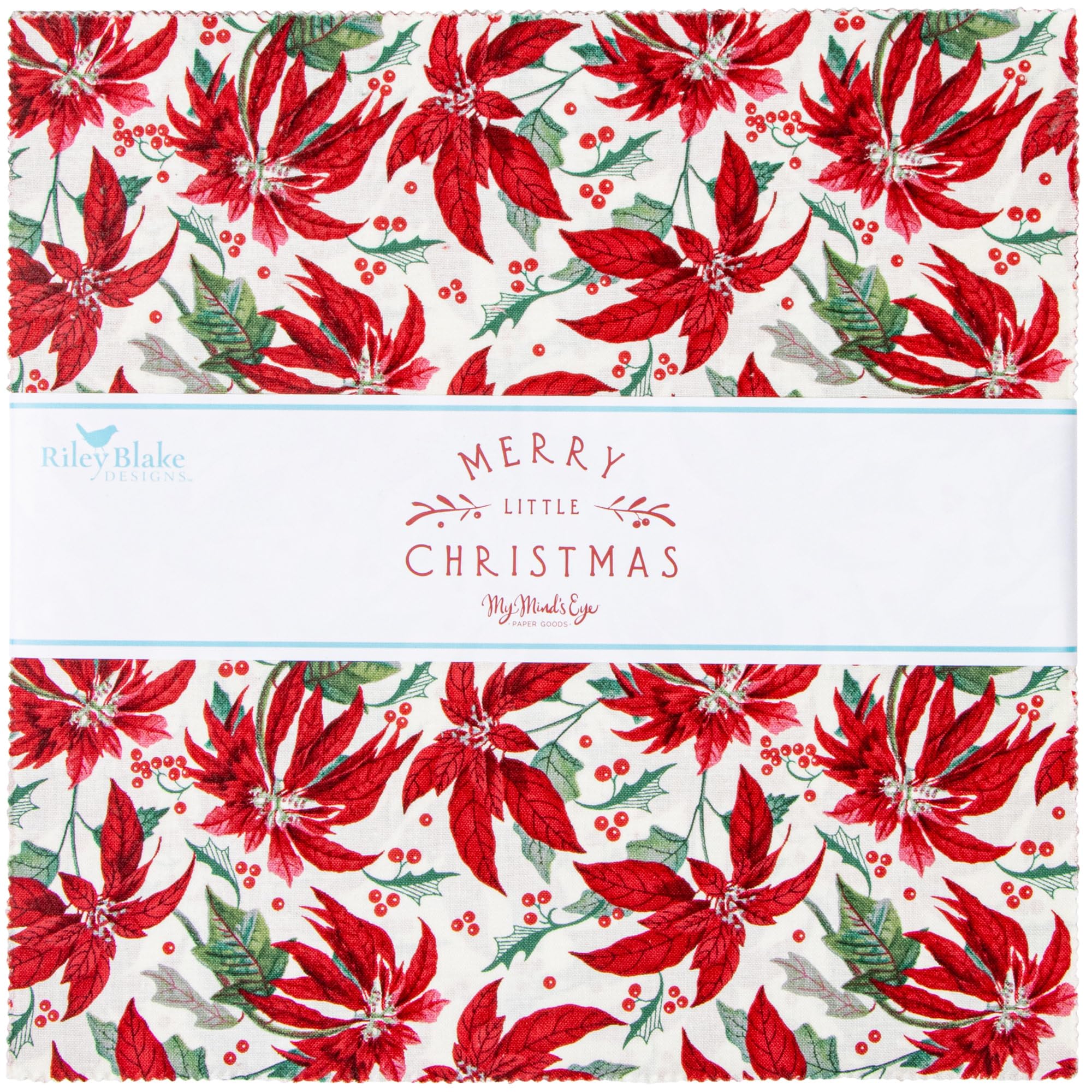 My Mind's Eye Merry Little Christmas 10"" Stacker 42 10-inch Squares Riley Blake 10-14840-42, Assorted