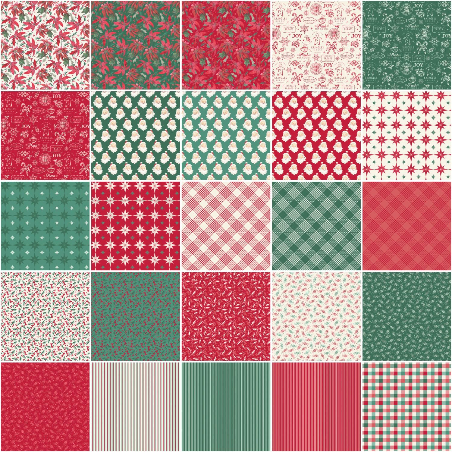 My Mind's Eye Merry Little Christmas 10"" Stacker 42 10-inch Squares Riley Blake 10-14840-42, Assorted