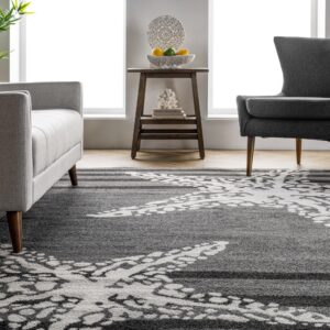 nuLOOM 2' x 3' Performance Indoor Area Rug, Non-Shed, Power Loomed High-Traffic Area Rug for Living Room, Bedroom, Home, Minnie Grey