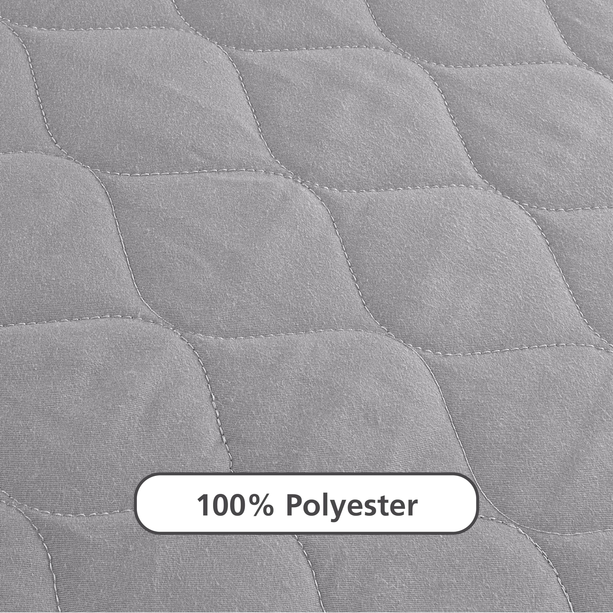 DHP Dana 6 Inch Quilted Full Mattress with Removable Cover and Thermobonded Polyester Fill, Gray