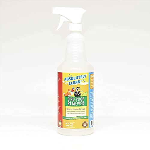 Absolutely Clean Amazing Bird Poop Remover - Just Spray/Wipe - Safely & Easily Removes Bird Messes - Use Indoor/Outdoor - Made in The USA