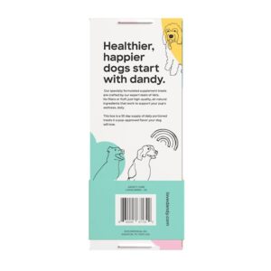 Dandy Anxiety Dog Calming Chews - 30 Vet-Approved Vitamin Packs - 4 Treats Per Pack - Anxiety Relief Treats - Calming Care Probiotic Supplement for Dogs (Large Breed - Over 45lbs)