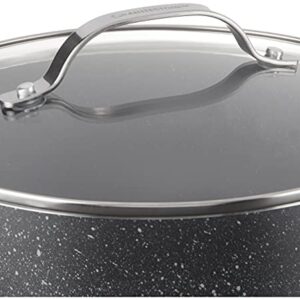 Granitestone Nonstick 5 Quart Stock Pot with Lid with Ultra Durable Mineral and Diamond Triple Cookware Set, Black