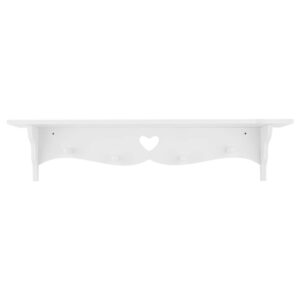 lzkw wall hanging shelf coat rack hook white shelf, wall shelf, for household storage supplies storage tool for bedroom