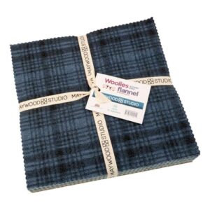 bonnie sullivan woolies flannel stormy seas 10" squares 42 pieces layer cake maywood studio