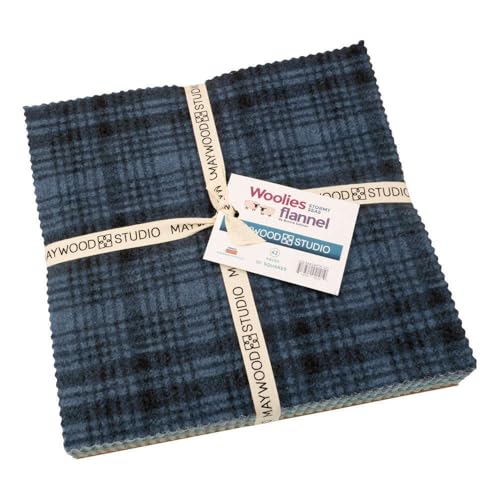 Bonnie Sullivan Woolies Flannel Stormy Seas 10" Squares 42 Pieces Layer Cake Maywood Studio