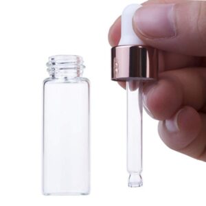 Glass Dropper Bottles,50 Packs Essential Oil Dropper Bottle Clear Glass Vials Sample Dropper Bottle Perfume Cosmetic Liquid Containers With Glass Eye Dropper (5ml)