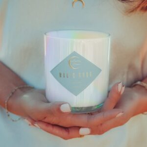 Auric Moon | Desert Sage + Lavender Scented Luxury Soy Coconut Candle for Women | Slow 70+ Hour Burn | Wood Crackling Wicks | Hand-Poured in California