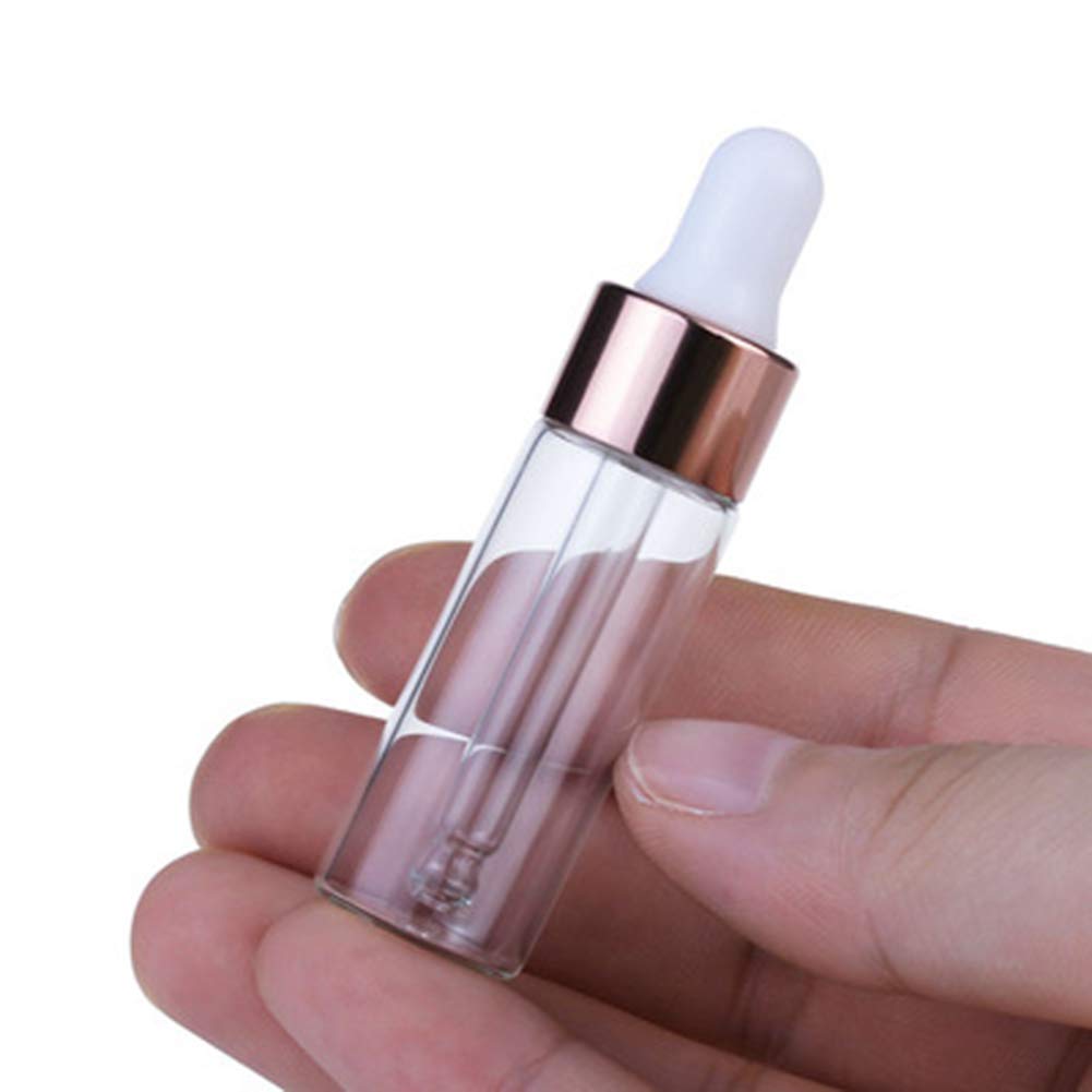 Glass Dropper Bottles,50 Packs Essential Oil Dropper Bottle Clear Glass Vials Sample Dropper Bottle Perfume Cosmetic Liquid Containers With Glass Eye Dropper (5ml)