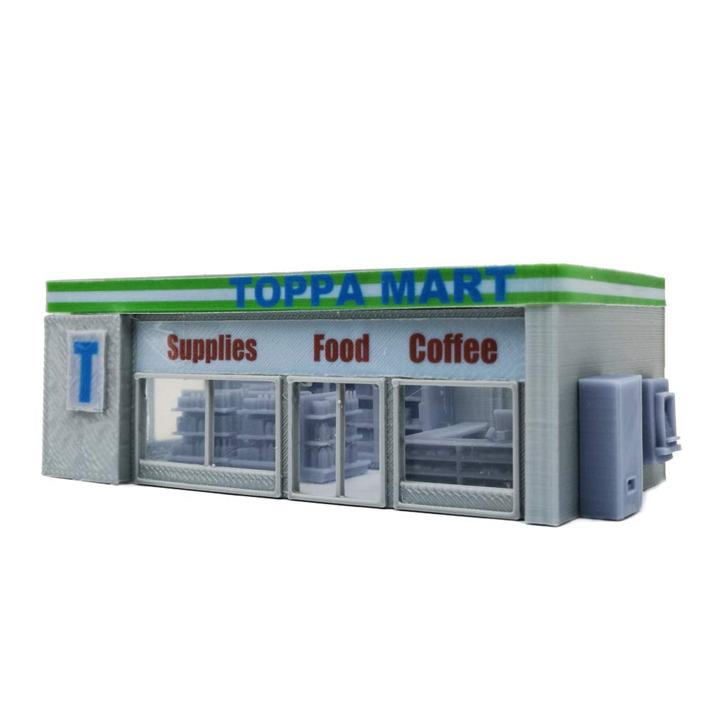 Outland Models Scenery for Model Cars Convenience Store & Accessories 1:64 S Scale