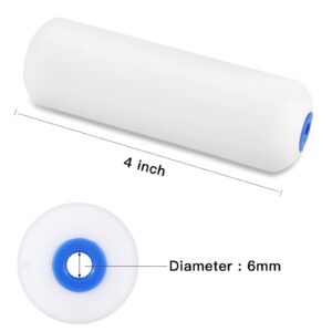 Mister Rui Foam Paint Roller, 10 Pack 4 Inch Small Paint Roller Covers, High Density Foam Paint Roller, Mini Rollers for Painting Walls, Cabinets, Cupboards, Doors