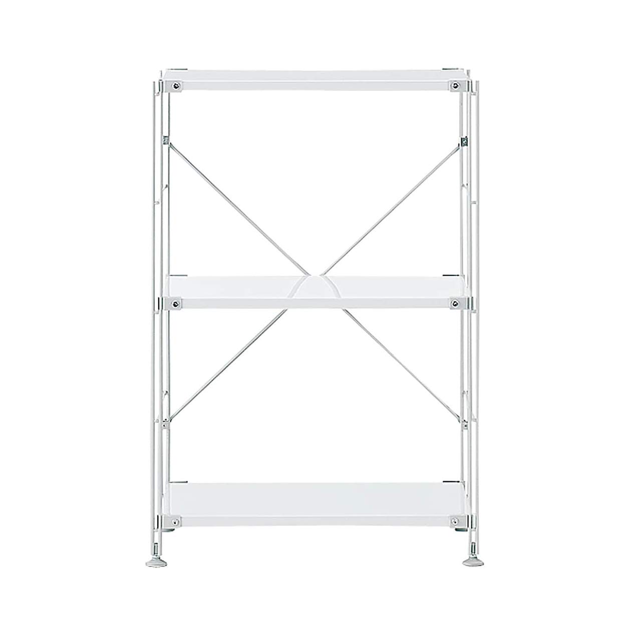 Muji 0299155 Steel Unit Shelf, Steel Shelf Set, Small, Light Gray, Width 22.8 x Depth 16.1 x Height 32.7 inches (58 x 41 x 83 cm)