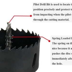 Rannb Hole Saw 3-inch Dia Hole Cutting Drill Bit for Drilling Holes in Wood, Plastic, Drywall, Thin Metal