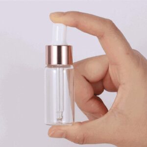 Glass Dropper Bottles,50 Packs Essential Oil Dropper Bottle Clear Glass Vials Sample Dropper Bottle Perfume Cosmetic Liquid Containers With Glass Eye Dropper (5ml)