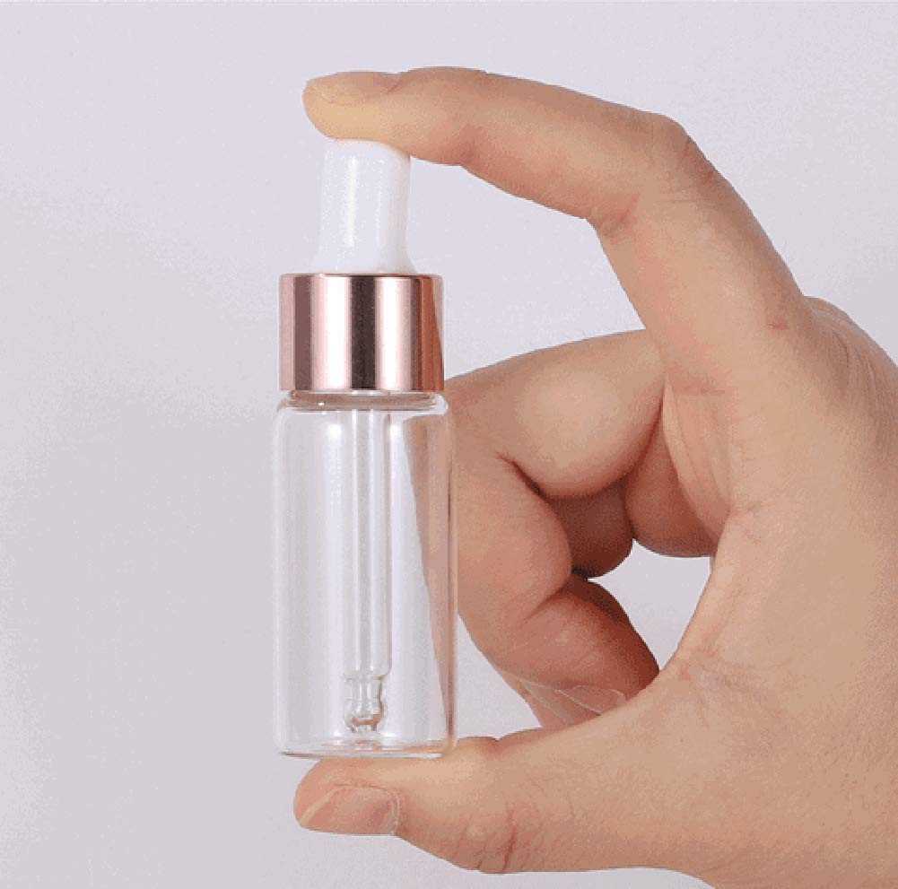 Glass Dropper Bottles,50 Packs Essential Oil Dropper Bottle Clear Glass Vials Sample Dropper Bottle Perfume Cosmetic Liquid Containers With Glass Eye Dropper (5ml)