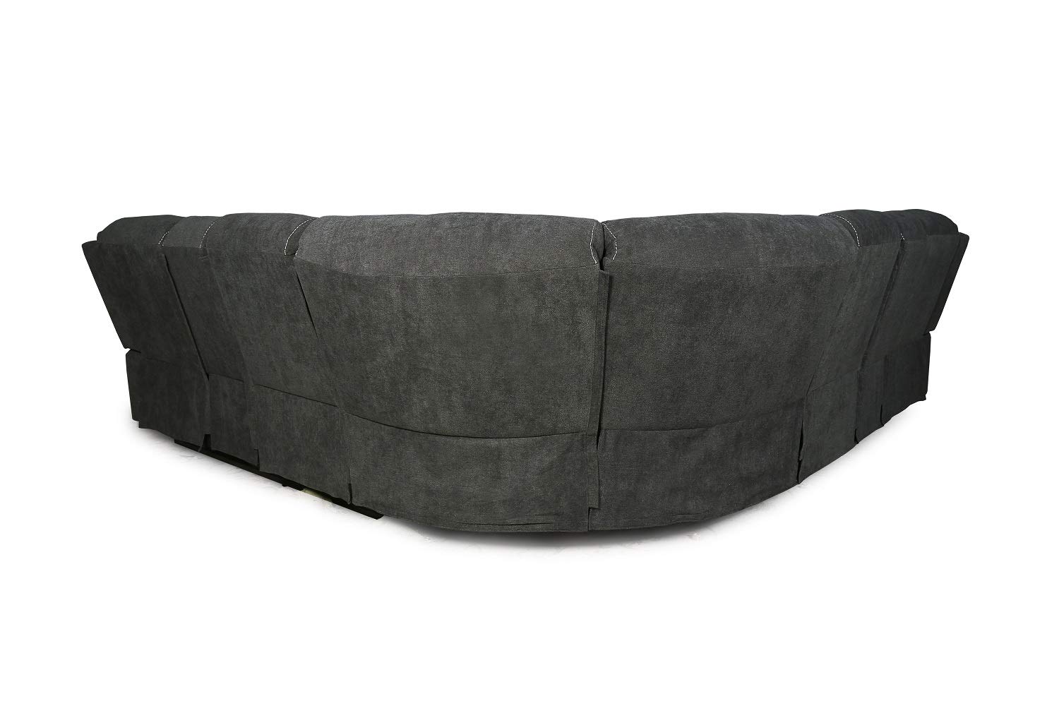 Elountik Modern Sectional Sofa Manual Lift Sofa Reclining Sofa Couch Large Sofa Set (Fabric Gray)