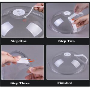 Microwave Splatter Cover, Microwave Cover for Foods BPA-Free, Microwave Plate Cover Guard Lid with Handle, Hanging Hole and Adjustable Steam Vents Microwave Oven Cleaner Large-2 PACK