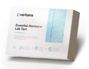 essential hormone test – check 3 vital hormones (e2, pg & t) with a simple saliva sample– at-home test kit – verisana