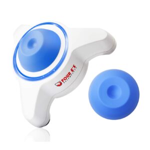 mini vortex mixer with extra interchangeable silicone cap, lab vortex shaker with touch function, 5600rpm, 6mm orbital diameter, for acylic paints, nail polish, test tubes, blue