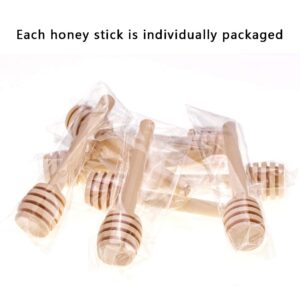 GIYOMI Wooden Honey Dipper - 6PCS 3 Inch Mini Honeycomb Stick,Small Honey Stick for Honey Jar Dispense Drizzle Honey and Wedding Party Favors