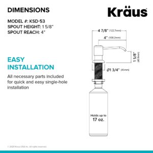 KRAUS Boden Kitchen Soap and Lotion Dispenser in Spot Free Stainless Steel, KSD-53SFS