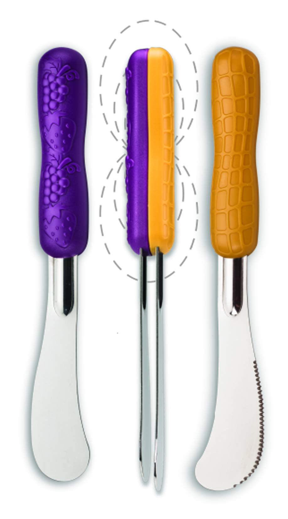 Mobi Peanut butter and jelly knife and spreader set