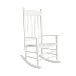 homestead wooden rocking chair outdoor furniture - acacia solid wood white rocking chair front porch furniture - fsc certified hardwood indoor & outdoor adirondack rocking patio rocker porch chairs