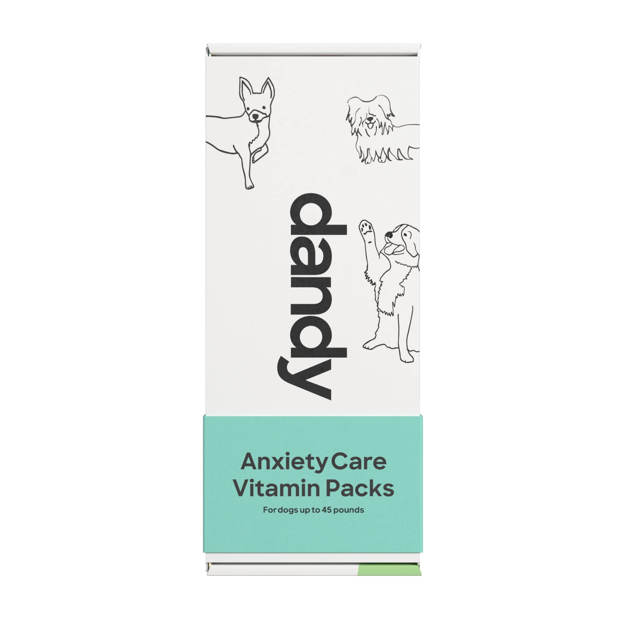 Dandy Anxiety Dog Calming Chews - 30 Vet-Approved Vitamin Packs - 4 Treats Per Pack - Anxiety Relief Treats - Calming Care Probiotic Supplement for Dogs (Small Breed - Up to 45lbs)