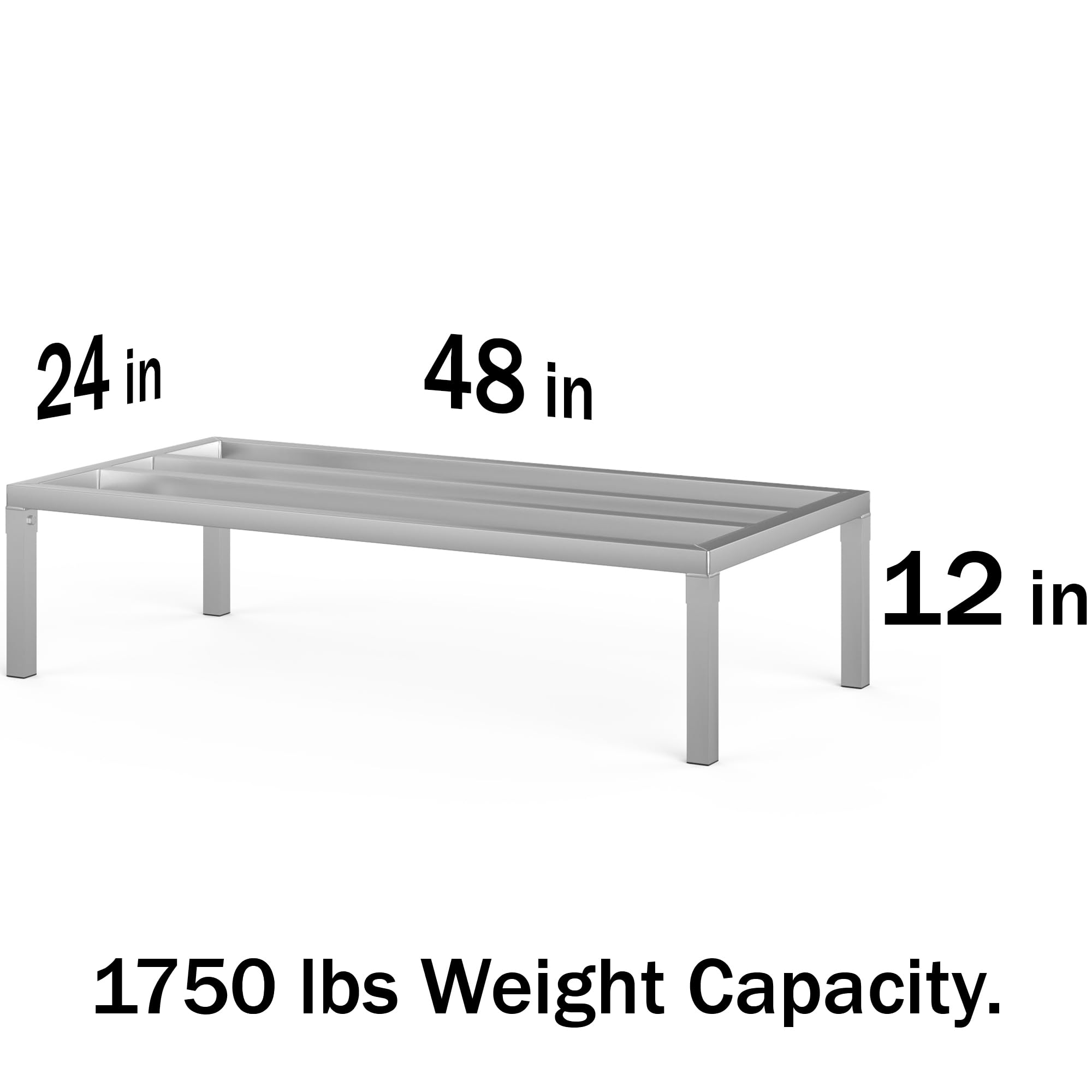 Regal Altair Aluminum Dunnage Rack 48" x 24" | 12" Off The Floor | 1100 Lbs Capacity