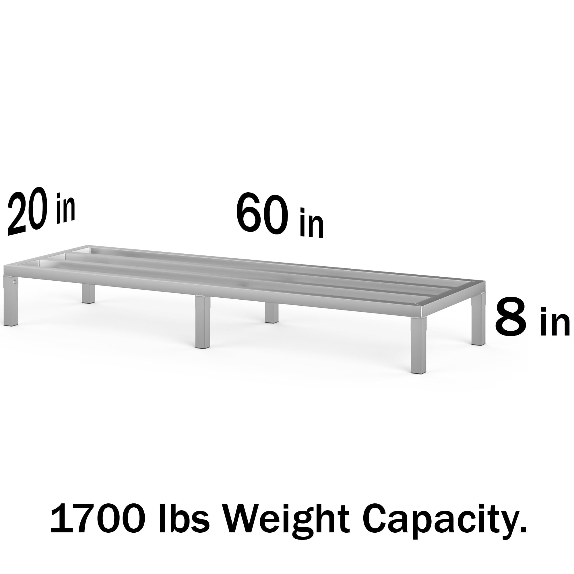 Regal Altair 60" x 20" | 8" Off The Floor Aluminum Dunnage Rack | 1200 Lbs Capacity