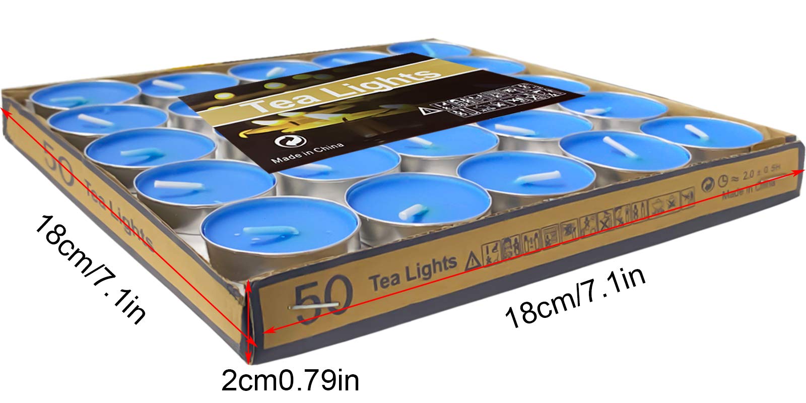 OUO Tea Lights Candles, 50 Pack Smokeless Candles,Small Candles, Dripless & Long Lasting Mini Tealight Candles for Mood, Dinners, Parities, Home, Decoration, Wedding, Crafts(Yellow)