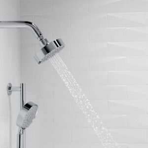 KOHLER 22170-G-2MB Purist Multi-Function Showerhead, Wall-Mount, 3 Spray Settings, 1.75 GPM, Vibrant Brushed Moderne Brass