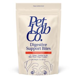 petlab co. digestive support bites - dog training treats - chewy dog treats to support gut health - training treats for dogs - premium ingredients and nutritional benefits - delicious puppy treats