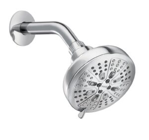 moen chrome hydro energetix eight-function showerhead with standard 5" diameter spray head, 200w0