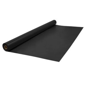 table mate usa black plastic table cloth disposable table cover roll 40" x 300' made in the usa halloween thanksgiving graduation birthday parties bbqs