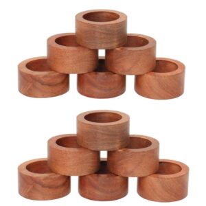 arn craft wooden napkin ring for weddings dinner parties or every day use (set of 12, plane)