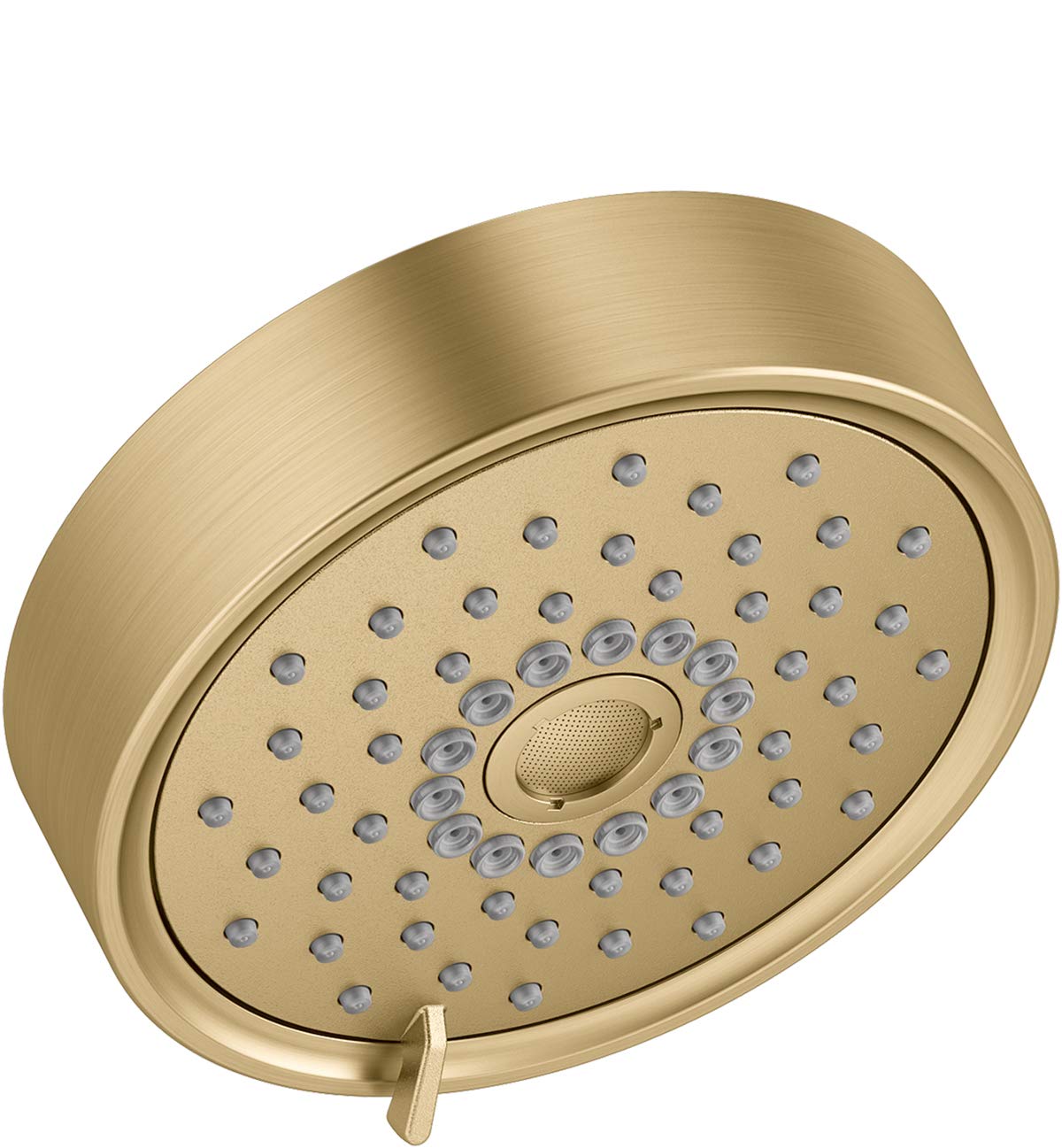 KOHLER 22170-G-2MB Purist Multi-Function Showerhead, Wall-Mount, 3 Spray Settings, 1.75 GPM, Vibrant Brushed Moderne Brass