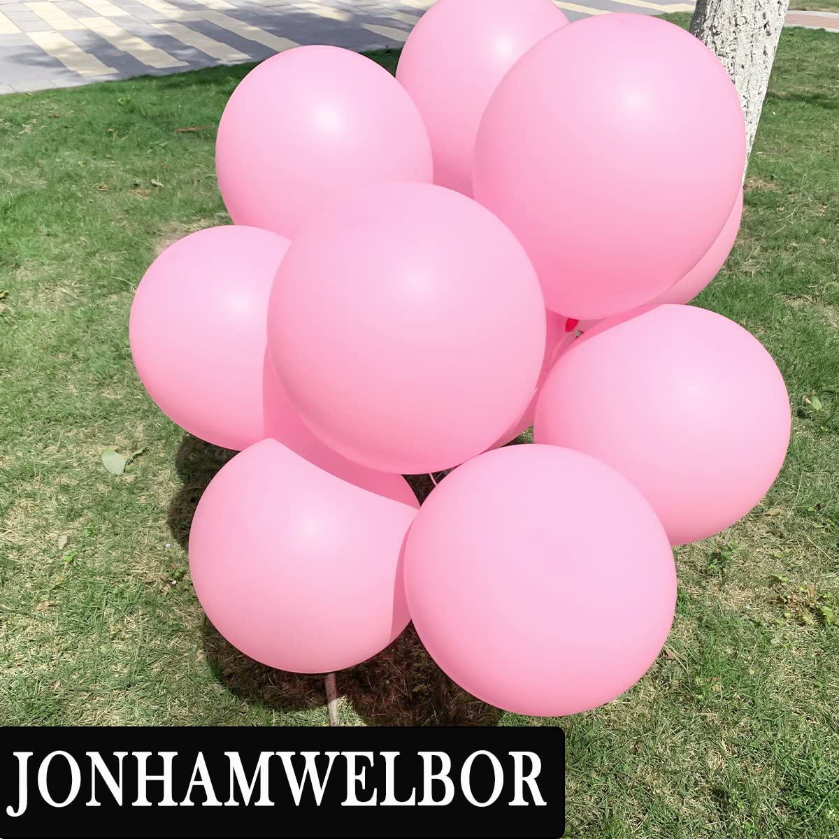 Jonhamwelbor Pink Balloons 12 Inch 100 Pack Light Pink Latex Party Balloons Pastel Pink Helium Balloons Wedding Girl Sweet Birthday Bride Baby Shower Party Decorations