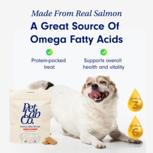 PetLab Co. Salmon Bites for Dogs – Premium Salmon Dog Treats with Beneficial Fatty Acids, Vitamins & Minerals - Carefully Selected Ingredients – Delicious Reward