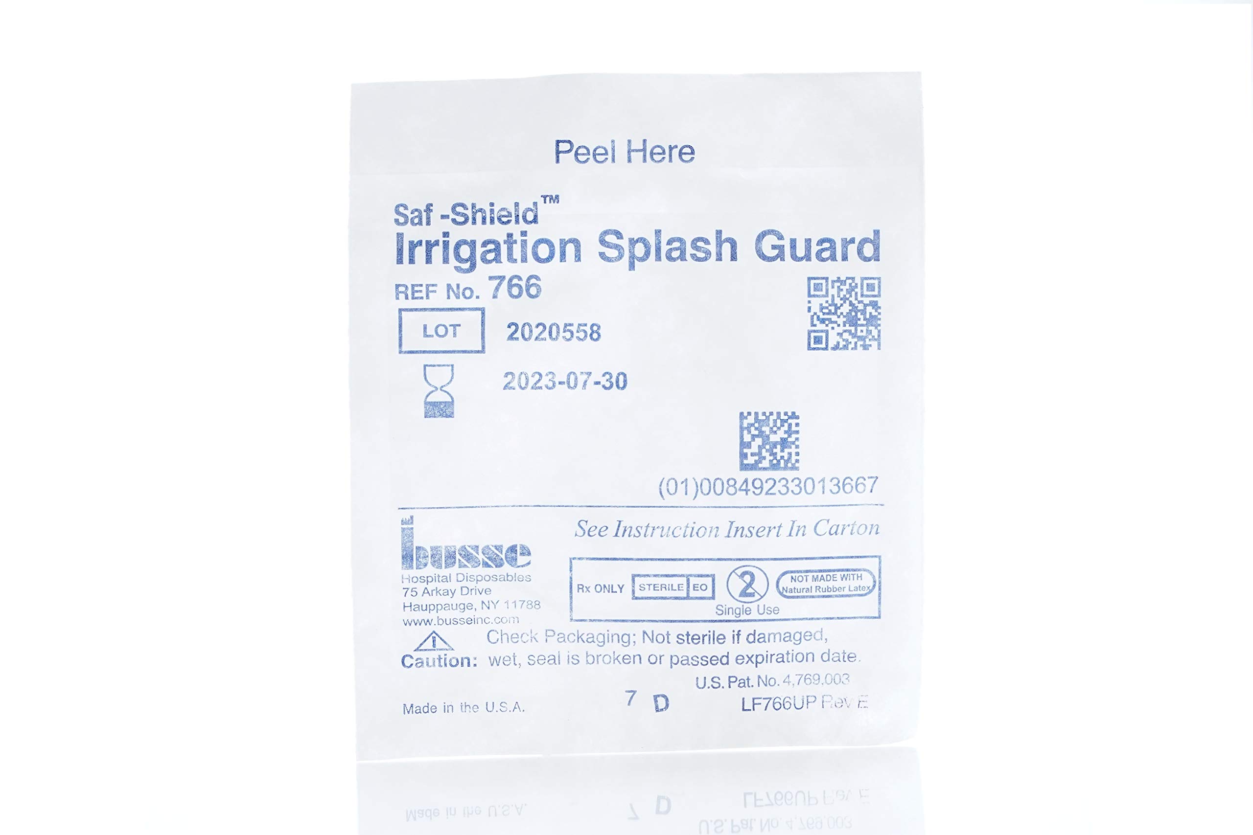 Busse 766 Saf-Shield Irrigation Splash Guard, Sterile, Pack of 50