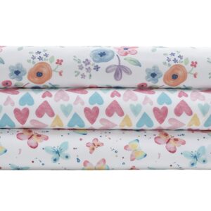 MALLARY BY MATTHEW Kids Super Soft-Soft 100% Microfiber Print Sheet, Watercolor Floral Print, Twin