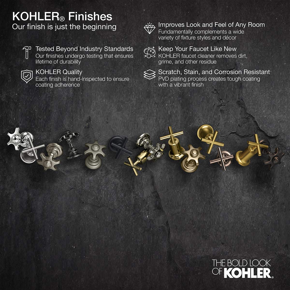 KOHLER Purist Rite-Temp Bath And Shower Trim Set With Push-button Diverter And Cross Handle, Less Showerhead