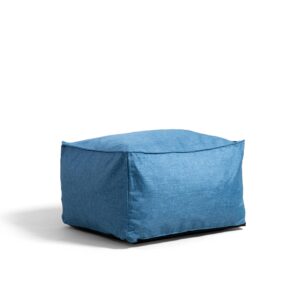 big joe imperial lounger ottoman foam filled bean bag with removable cover, pacific blue union, durable woven polyester, 2 feet