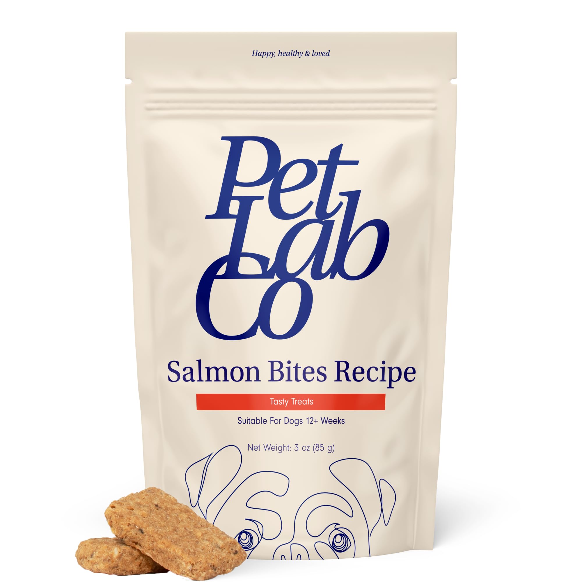 PetLab Co. Salmon Bites for Dogs – Premium Salmon Dog Treats with Beneficial Fatty Acids, Vitamins & Minerals - Carefully Selected Ingredients – Delicious Reward