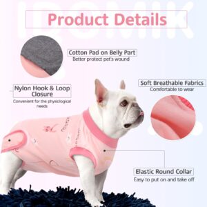 IDOMIK Dog Recovery Suit After Surgery,Breathable Dog Surgery Recovery Suit for Female Male Dogs Cats,Dog Surgical Onesie for Spay Neuter Surgery,E-Collar Cone Alternative Anti-Licking Abdominal Wound