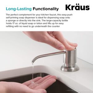 KRAUS Boden Kitchen Soap and Lotion Dispenser in Stainless Steel, KSD-53SS