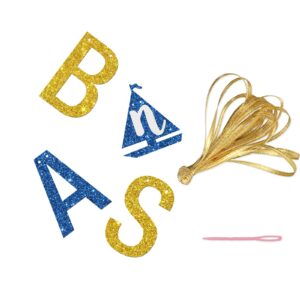 Maicaiffe Boats N Hoes Banner - Nautical Cruise Themed Birthday Party Decorations - Wedding - Baby Shower - Bachelorette/Bridal Shower Party Decorations Glitter