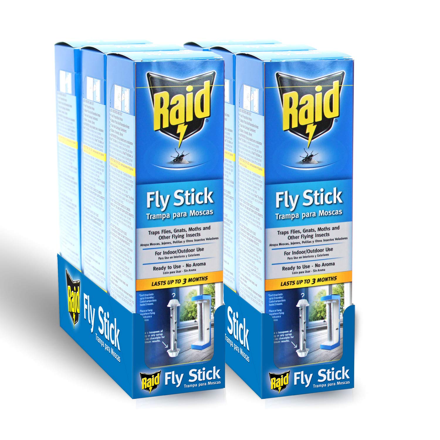 Raid Jumbo Fly Stick/Pack of 6