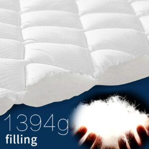 LMHOME Bedding Queen (60x80 inches) Mattress Pad with 16 Inches Deep Pocket Breathable Ultra Soft Quilted Mattress Cover 100% Microfiber Mattress Topper